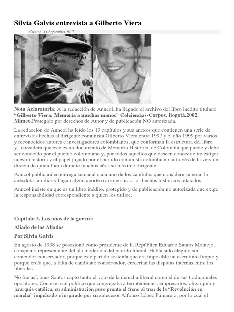 Silvia Galvis Entrevista A Gilberto Viera | PDF | Joseph Stalin | Comunismo