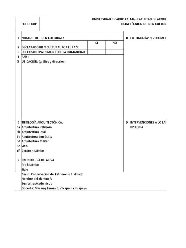 Ficha Técnica de Conservación | PDF