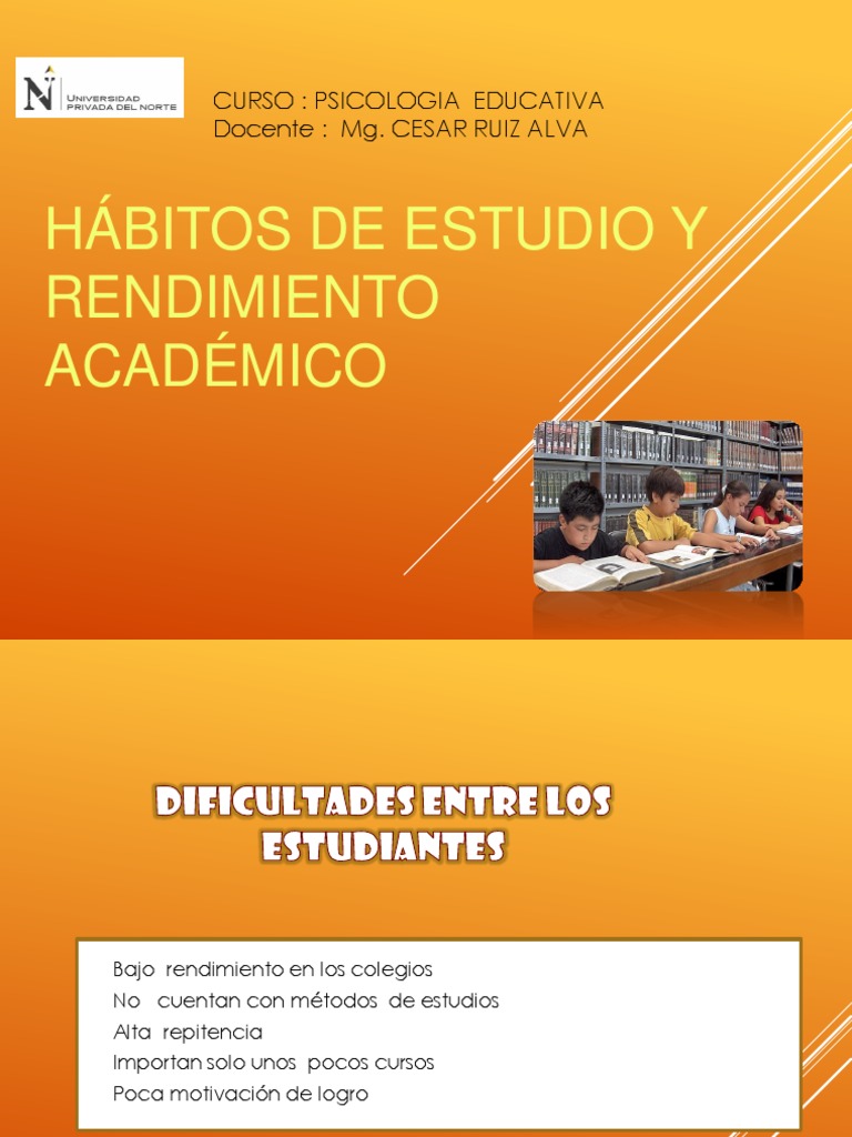 CLASE 5 Hábitos de Estudio UPN | PDF | Atención | Motivación