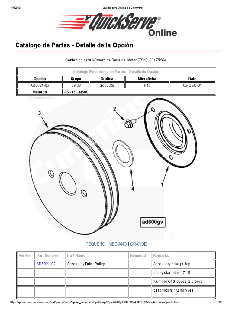 Manual de Partes QSK45 | PDF | Screw | Vehicle Parts