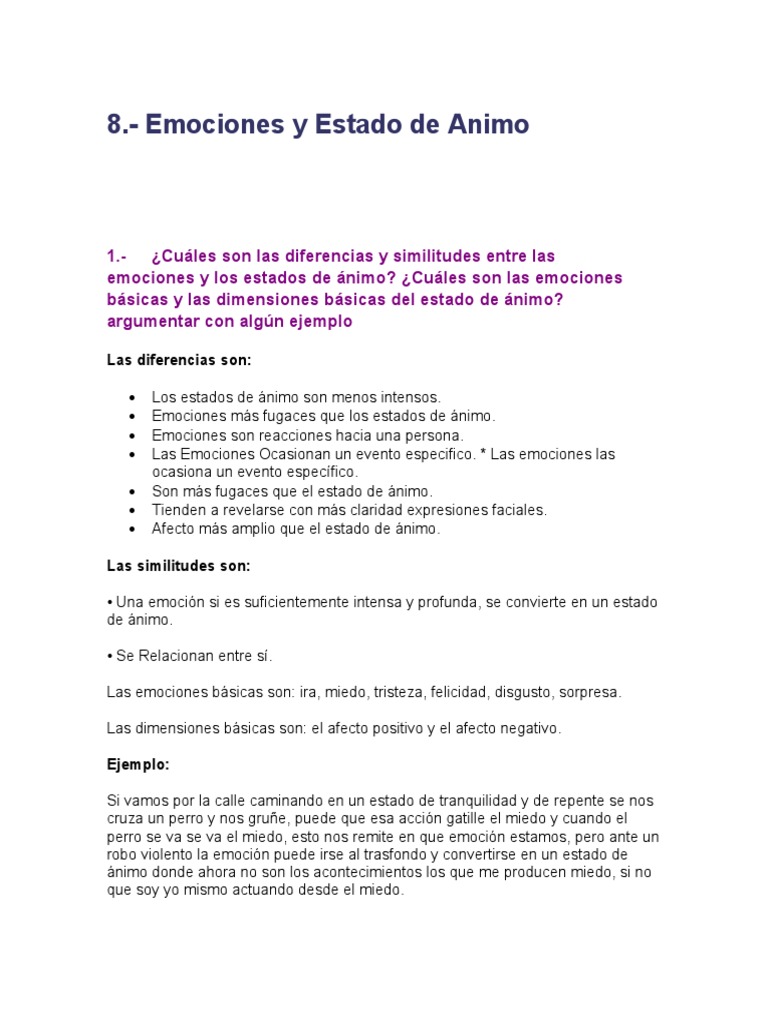 Emociones y Estado de Animo | PDF | Las emociones | Liderazgo