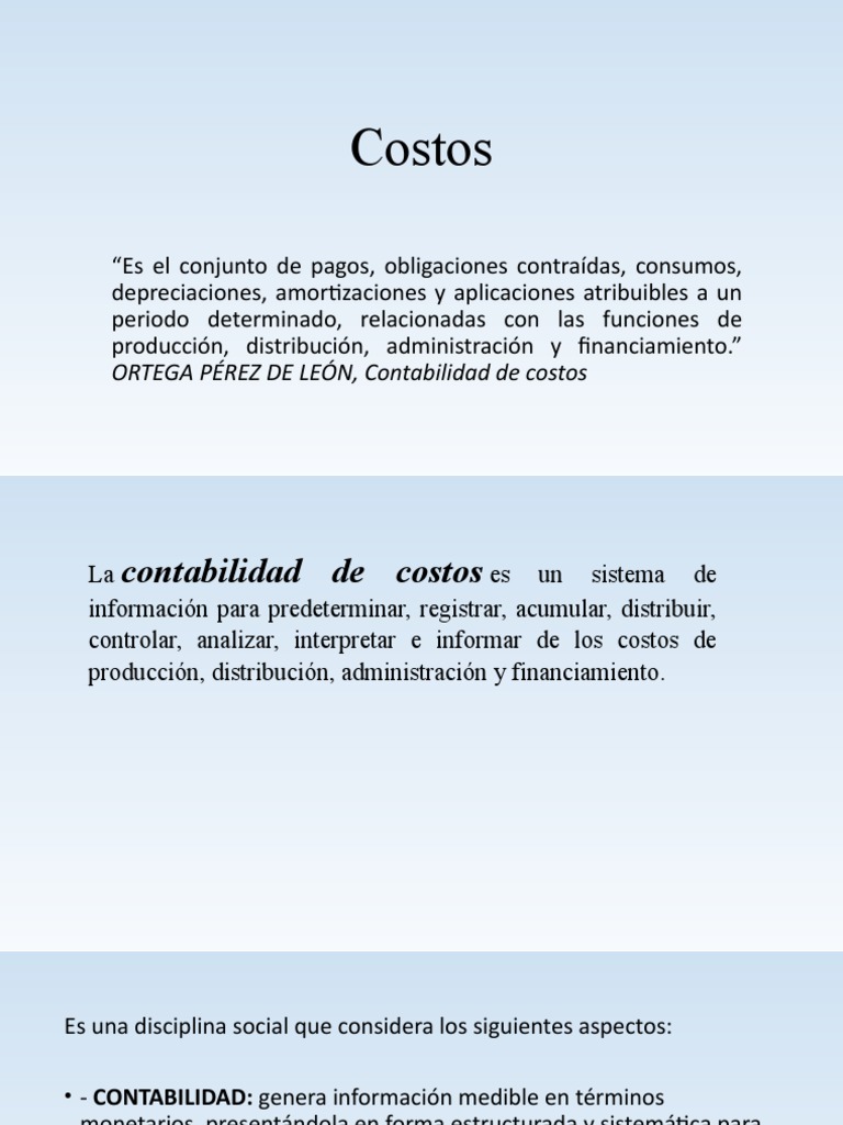 Costos Inicial | PDF | Contabilidad de costos | Costo