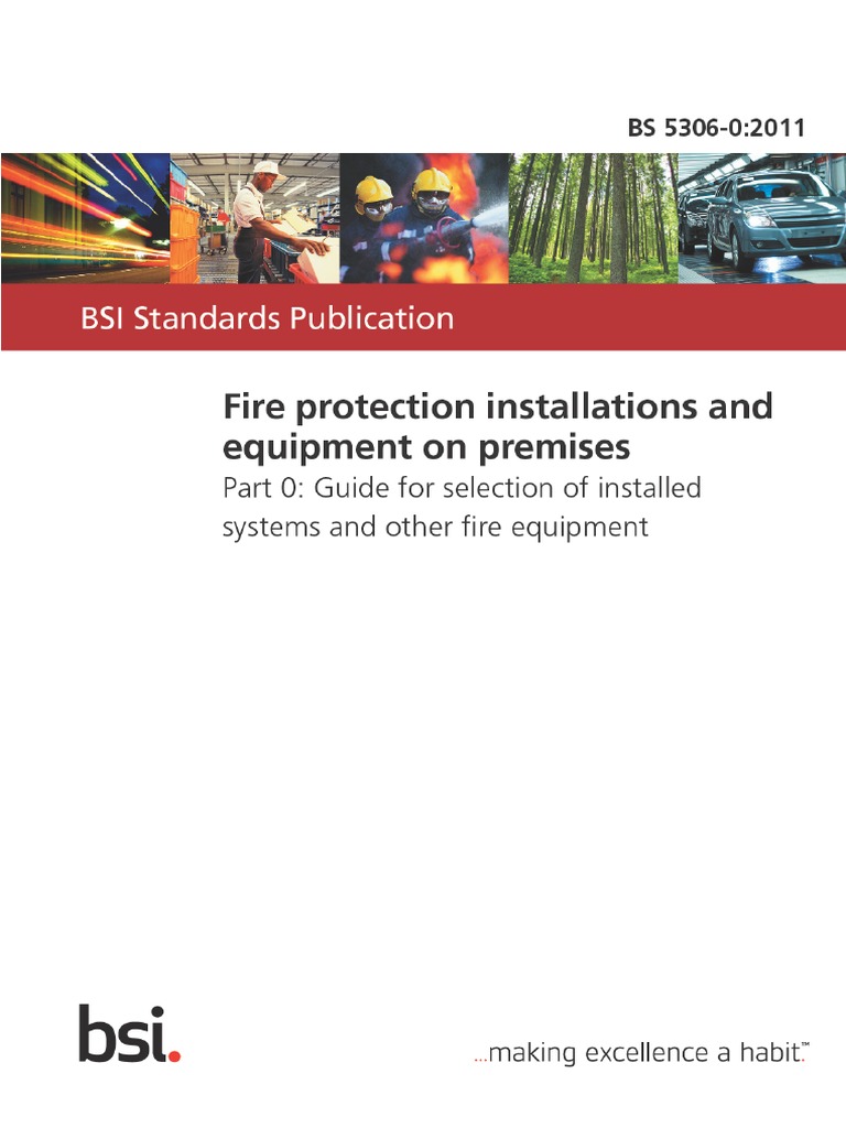 BS 5306 0 2011, Fire Protection | PDF | Fire Sprinkler System ...
