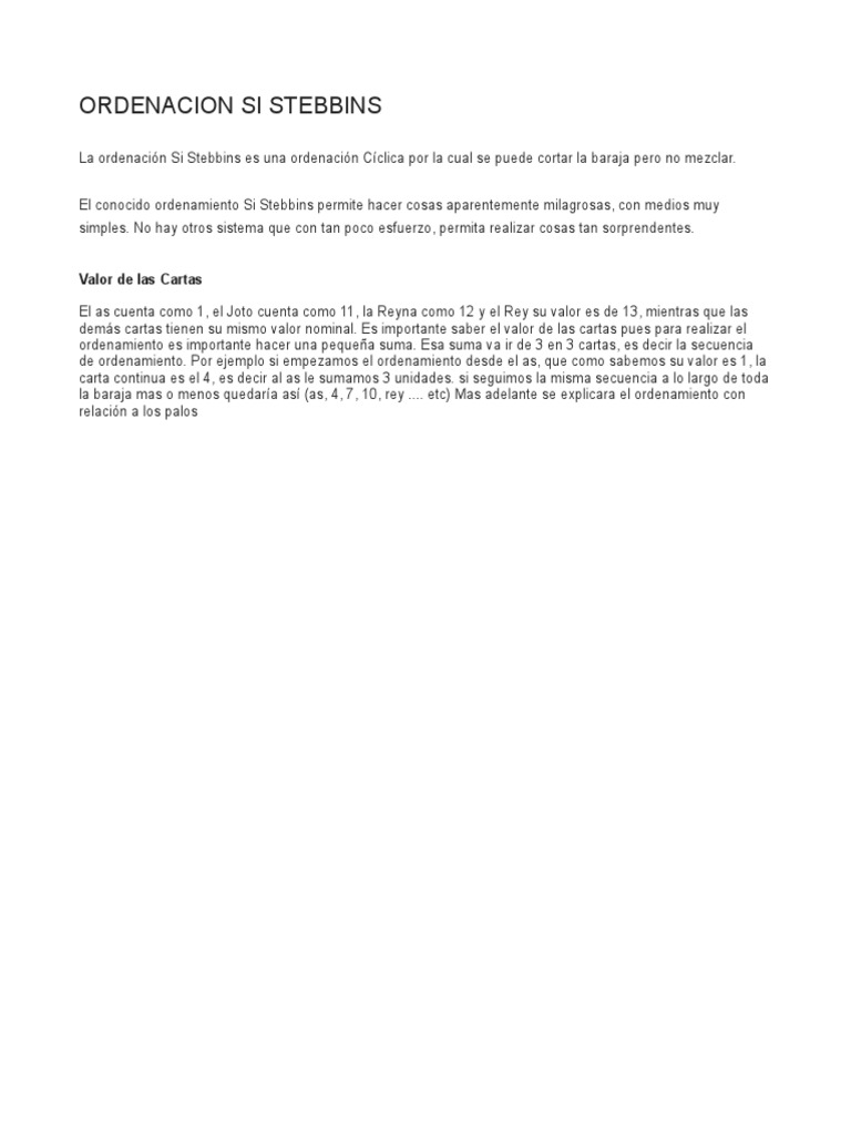 Baraja Si Stebbins 2 | PDF