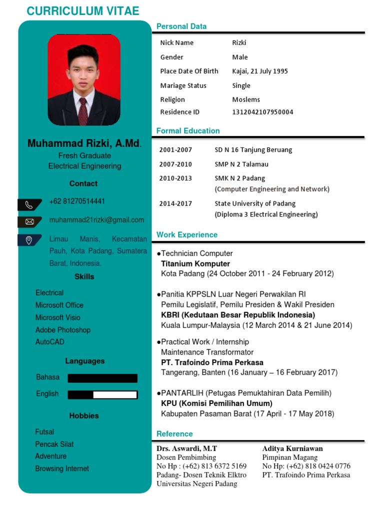 Curriculum Vitae Muhammad Rizki, A.Md | PDF | Indonesia | Computing And Information Technology