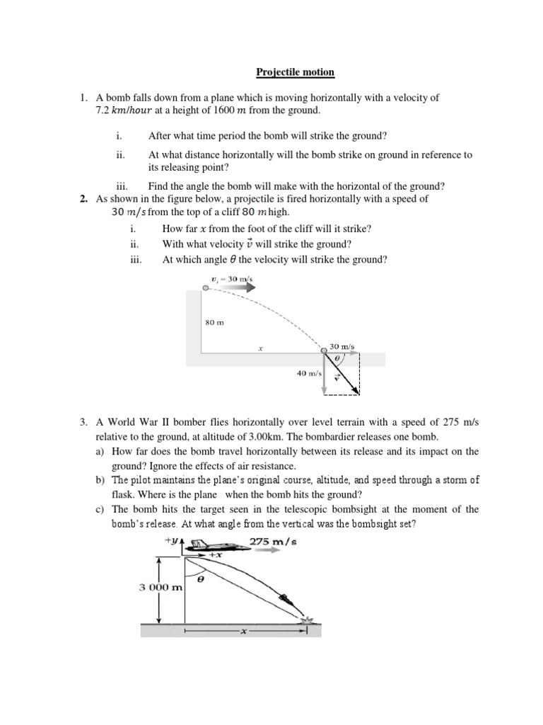 2 or 3 Dimensional Motion (Exercises) | PDF | Speed | Volcano