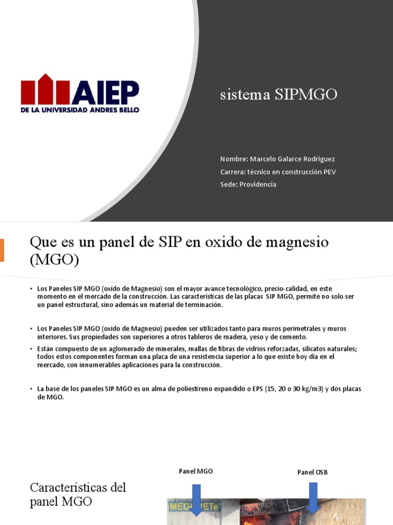 Construcción Modular en Sistema SIP MGO | PDF | Magnesio | Agua