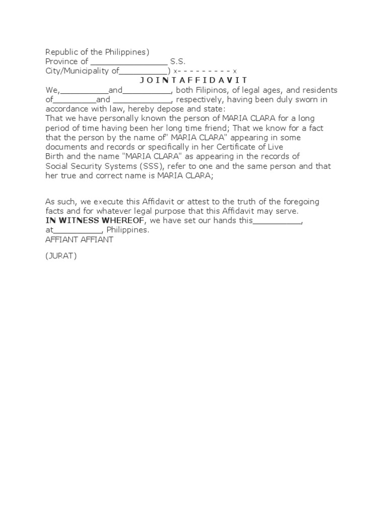 Affidavit of Oneness | PDF