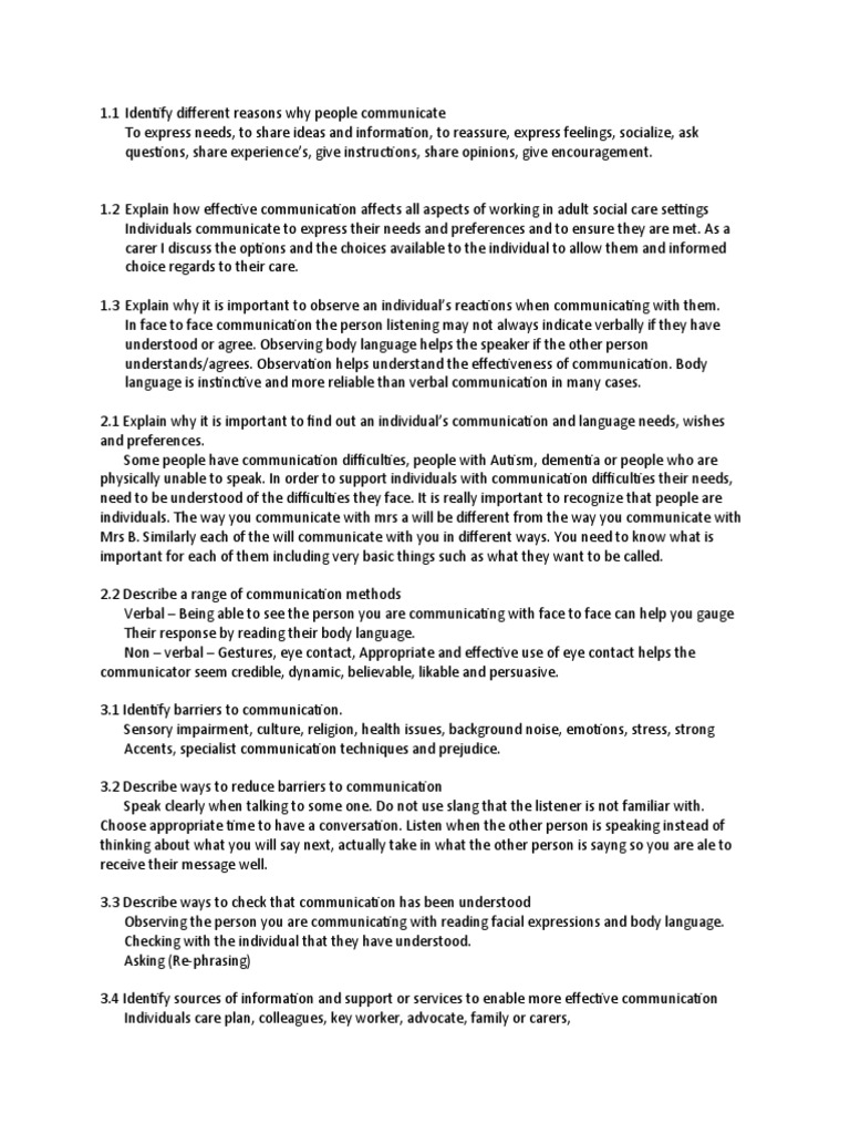 Identify Different Reasons Why People Co | PDF | Body Language ...