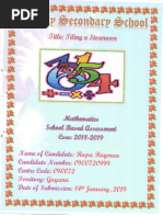 Mathematics Sba Cover Page | PDF