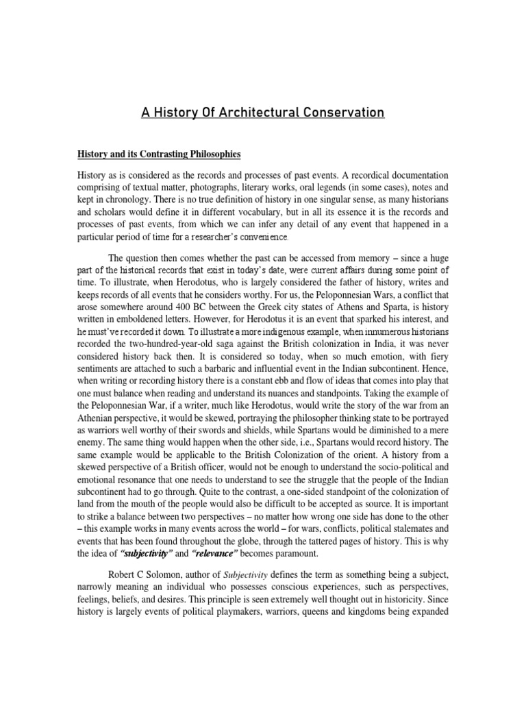 A History of Architectural Conservation PDF | PDF | Idealism | Dialectic