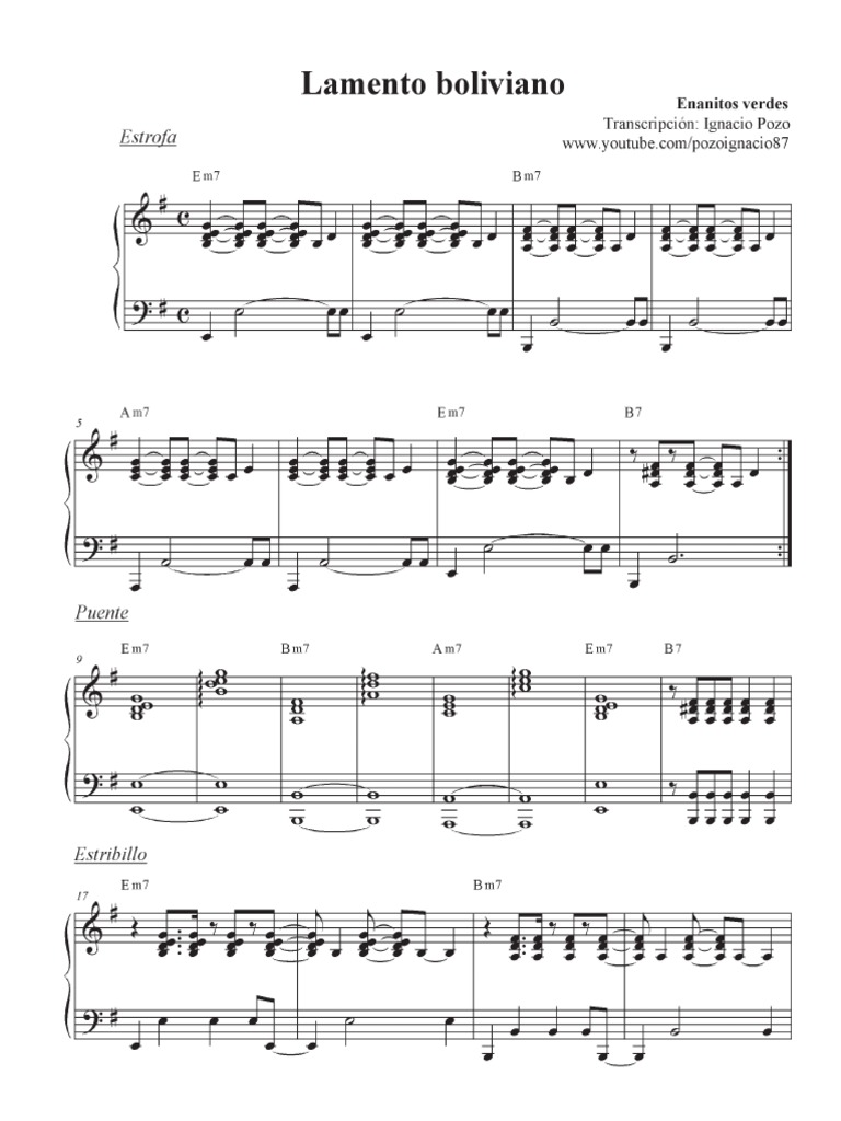 Lamento Boliviano (Enanitos Verdes) PDF | PDF