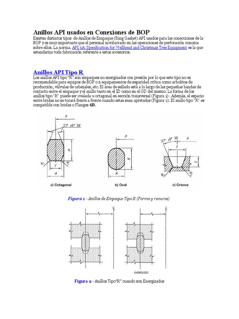 Anillos API Usados en Conexiones de BOP | PDF | Science | Ciencia y ...