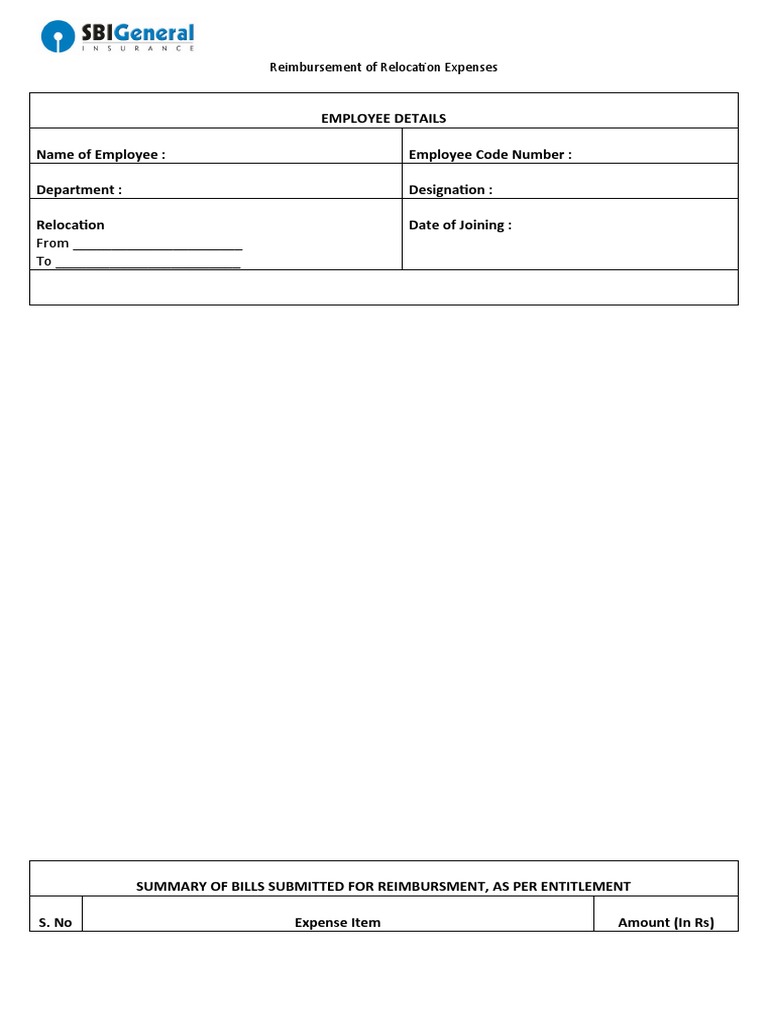 Employee Details Name of Employee: Employee Code Number: Department ...