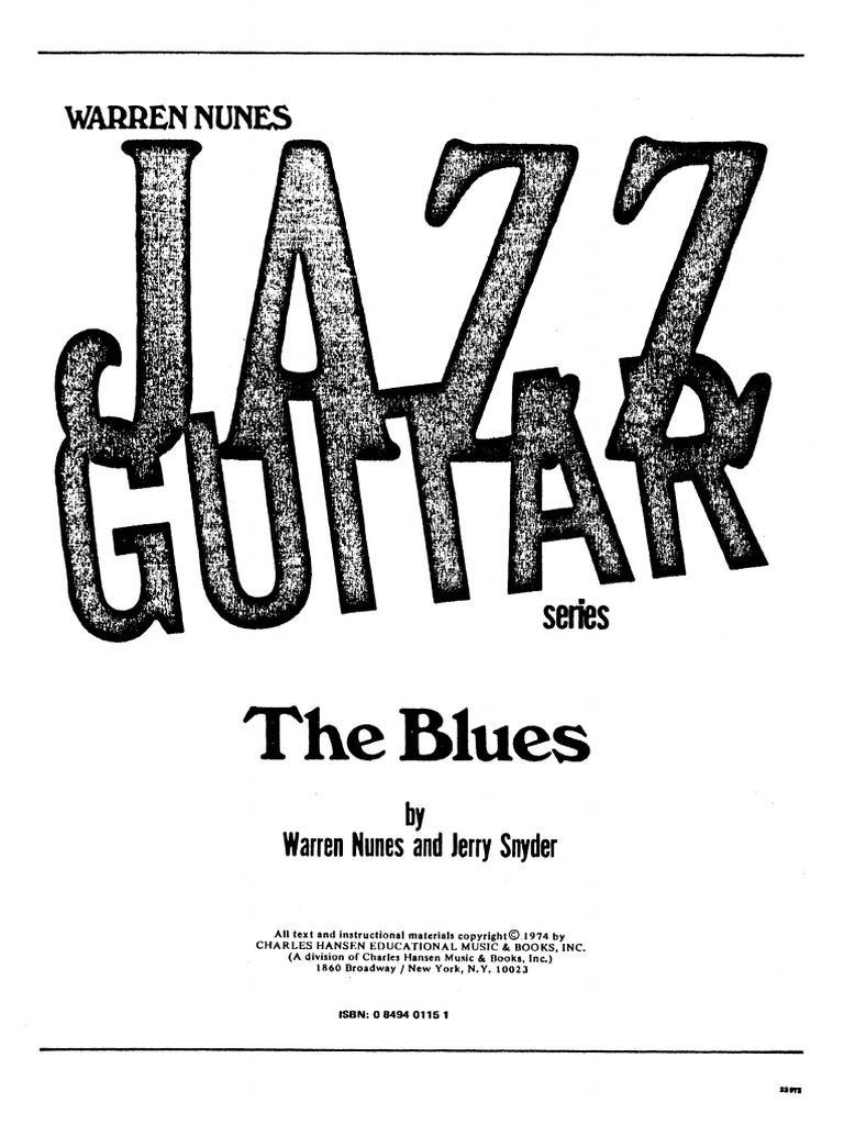 Warren Nunes and Jerry Snyder Jazz Guitar Series The Blues | PDF