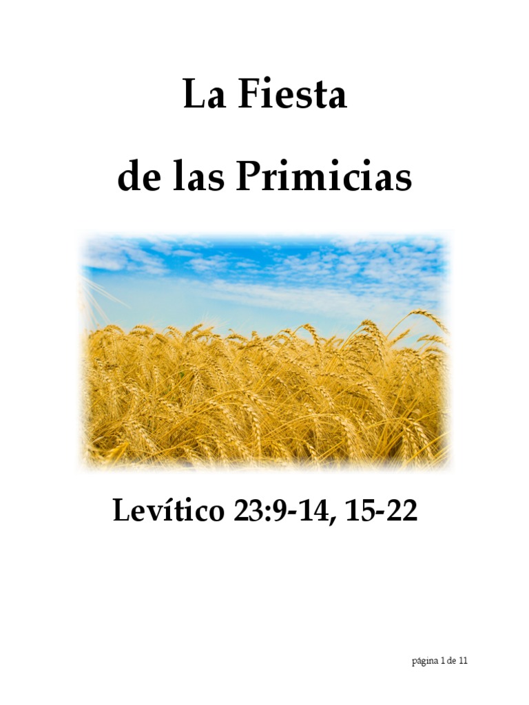 Significado Bíblico de las Primicias | PDF | Pentecostés | Jesús