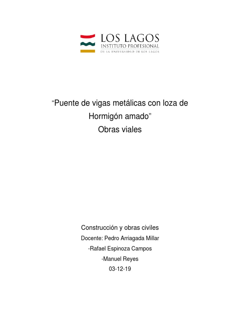Puentes De Vigas Y Losa De Hormigón Diseño Y Construcción Pdf