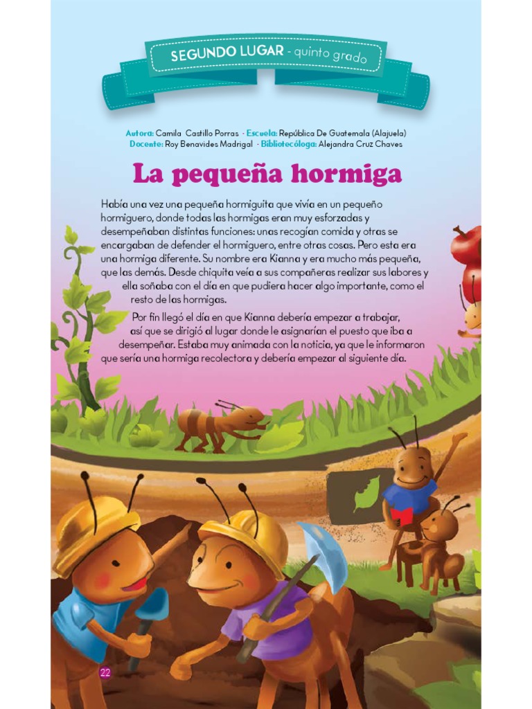 Cuentolahormiga Pdf Pdf Hormiga