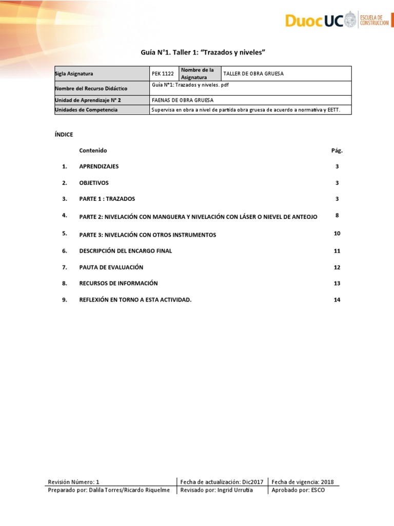 Guia - N 1 - Trazados - y - Niveles REV - 7 - 02 | PDF | Fundación (Ingeniería)