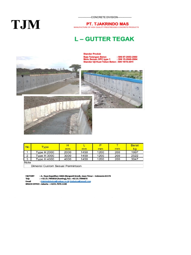 Brosur L-Gutter TJM | PDF | Technology & Engineering