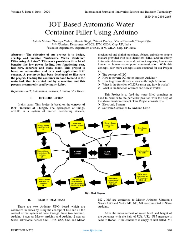 IOT Based Automatic Water Container Filler Using Arduino | PDF | Electronics | Electrical ...