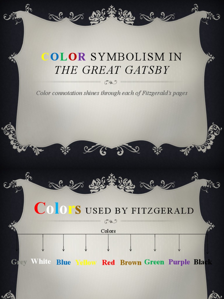 Color Symbolism in The Great Gatsby | PDF