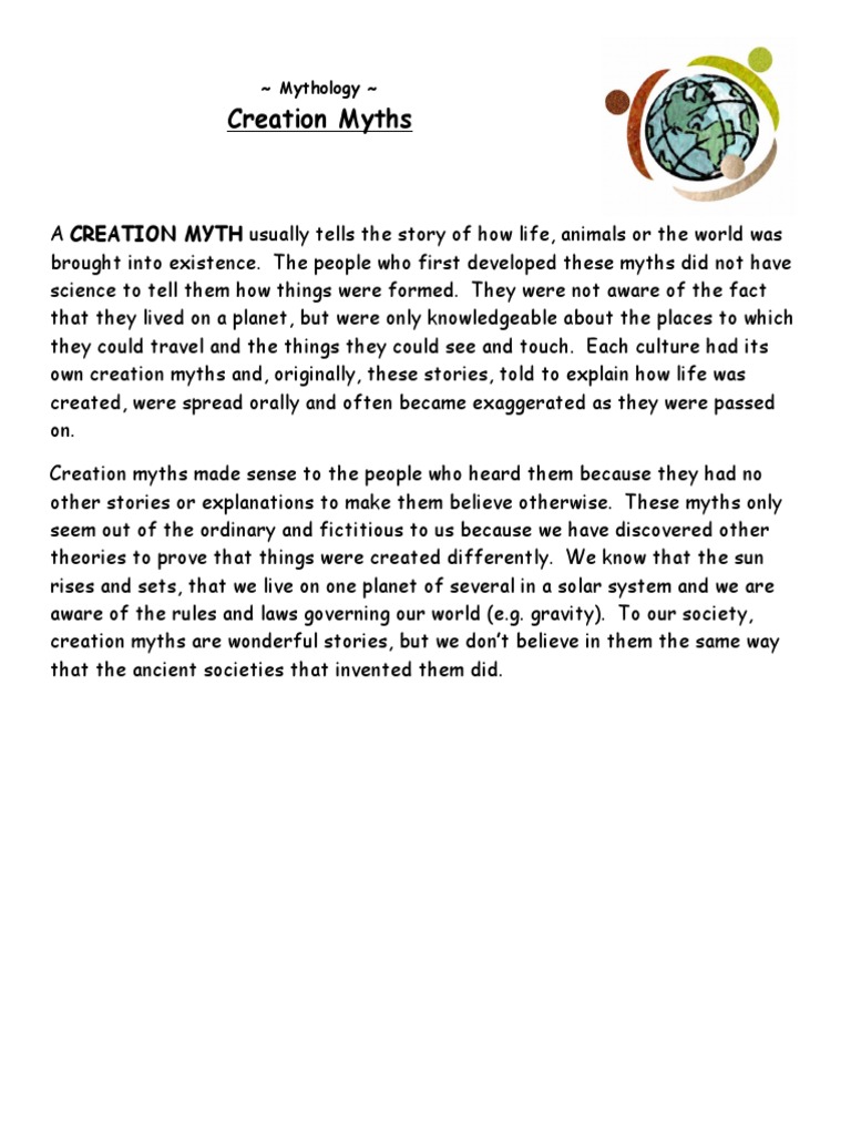 Mythology - Creation Myths | PDF