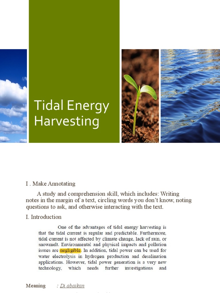 Tidal Energy | PDF | Tide | Nature