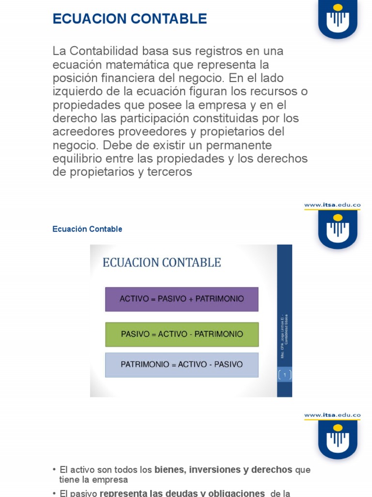 La Ecuación Contable | PDF | Contabilidad | Bancos