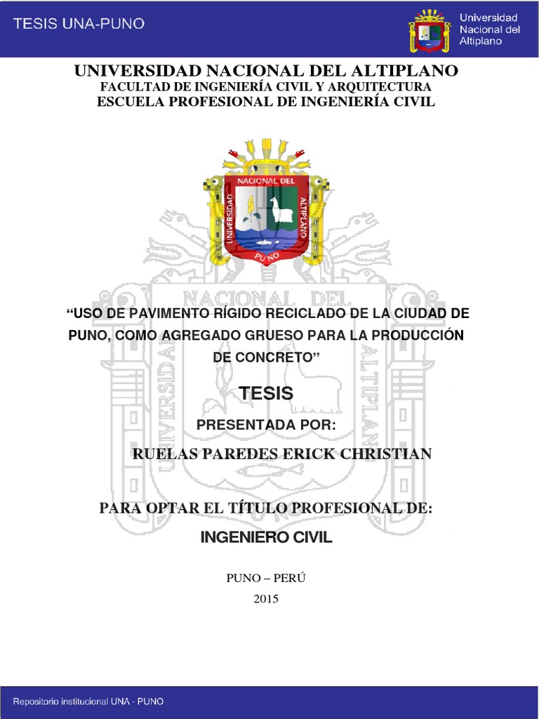 Ruelas Paredes Erick Christian | PDF | Hormigón | Residuos