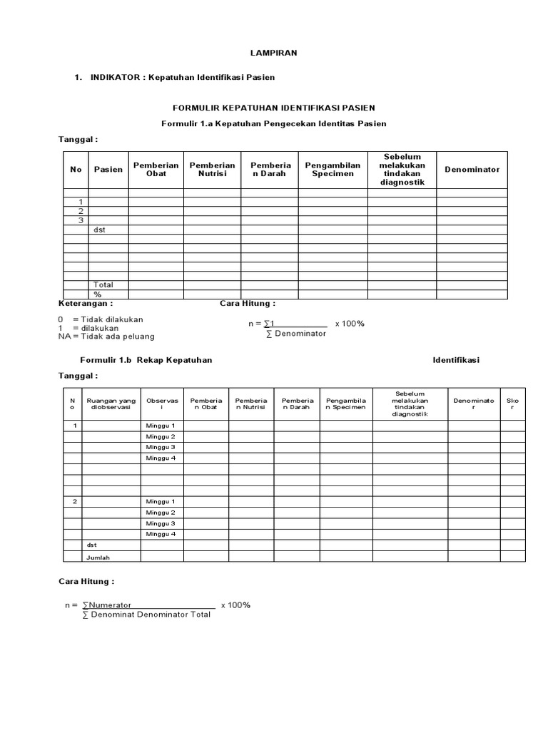 Form Pengumpulan Data Kemkes | PDF