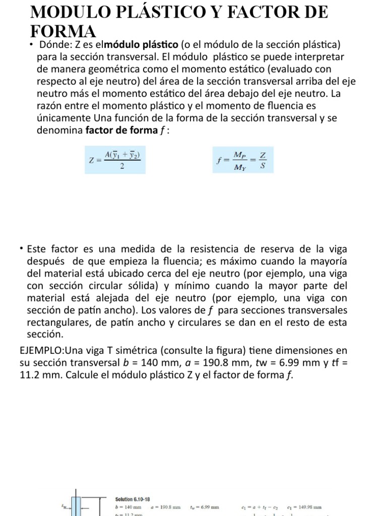 Módulo Plástico y Factor de Forma | PDF | Ciencia y matemáticas
