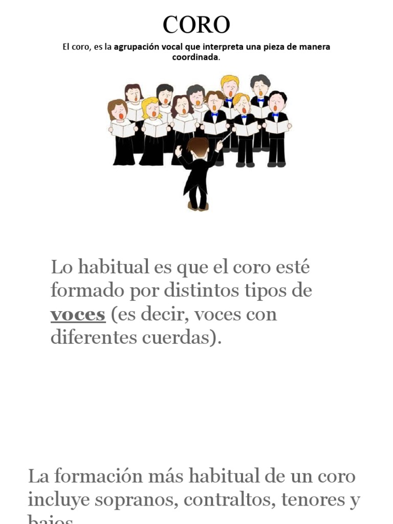 Tema N. 1 El Coro y Su Estructura. | PDF | Coro | Canto