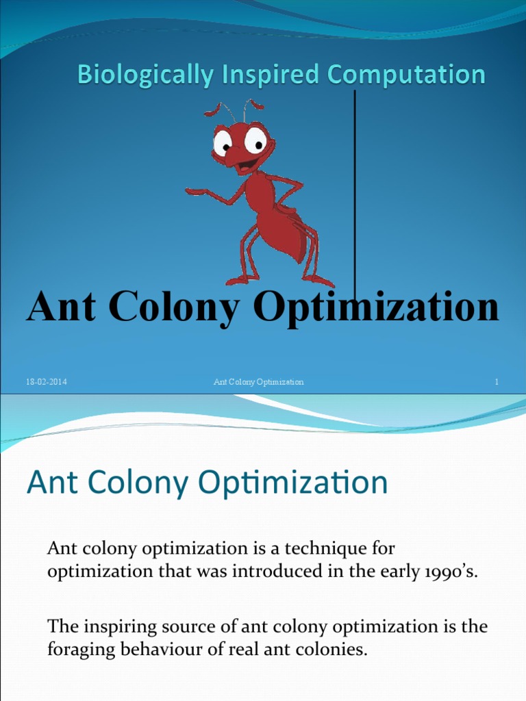 18-02-2014 1 Ant Colony Optimization | PDF | Applied Mathematics | Theoretical Computer Science