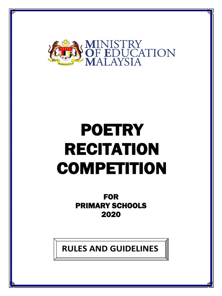Primary School Poetry Recitation 2020 | PDF | Poetry | Body Language