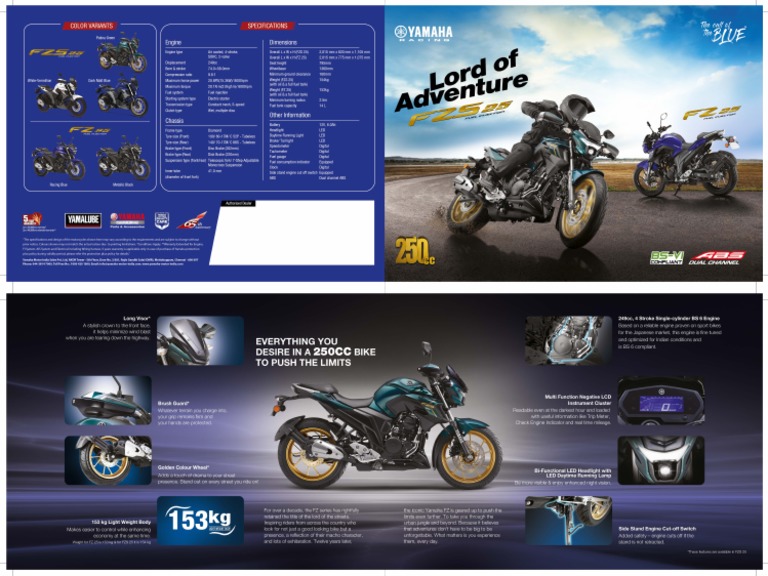 Brochure Fzs25 - bs6 | PDF