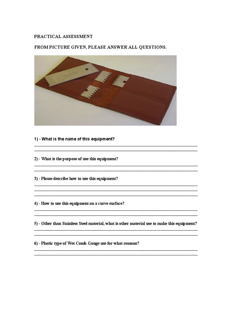 Practical Assessment From Picture Given, Please Answer All Questions | PDF