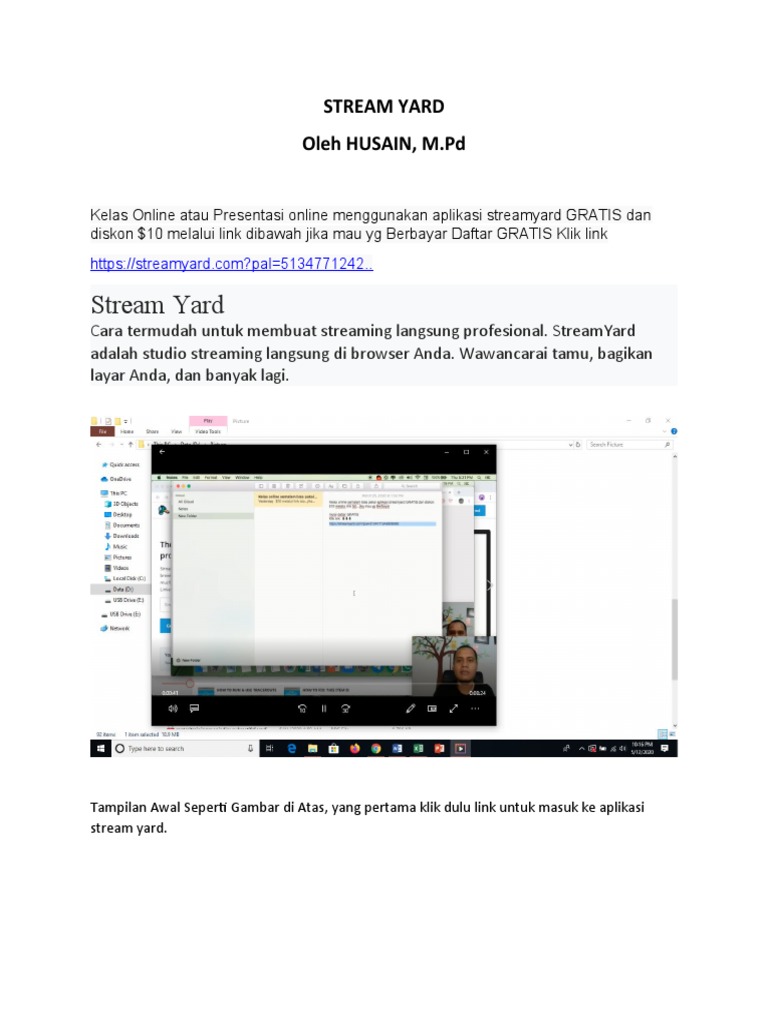 Panduan Menggunakan Stream Yard Gratis | PDF | Karier & Perkembangan