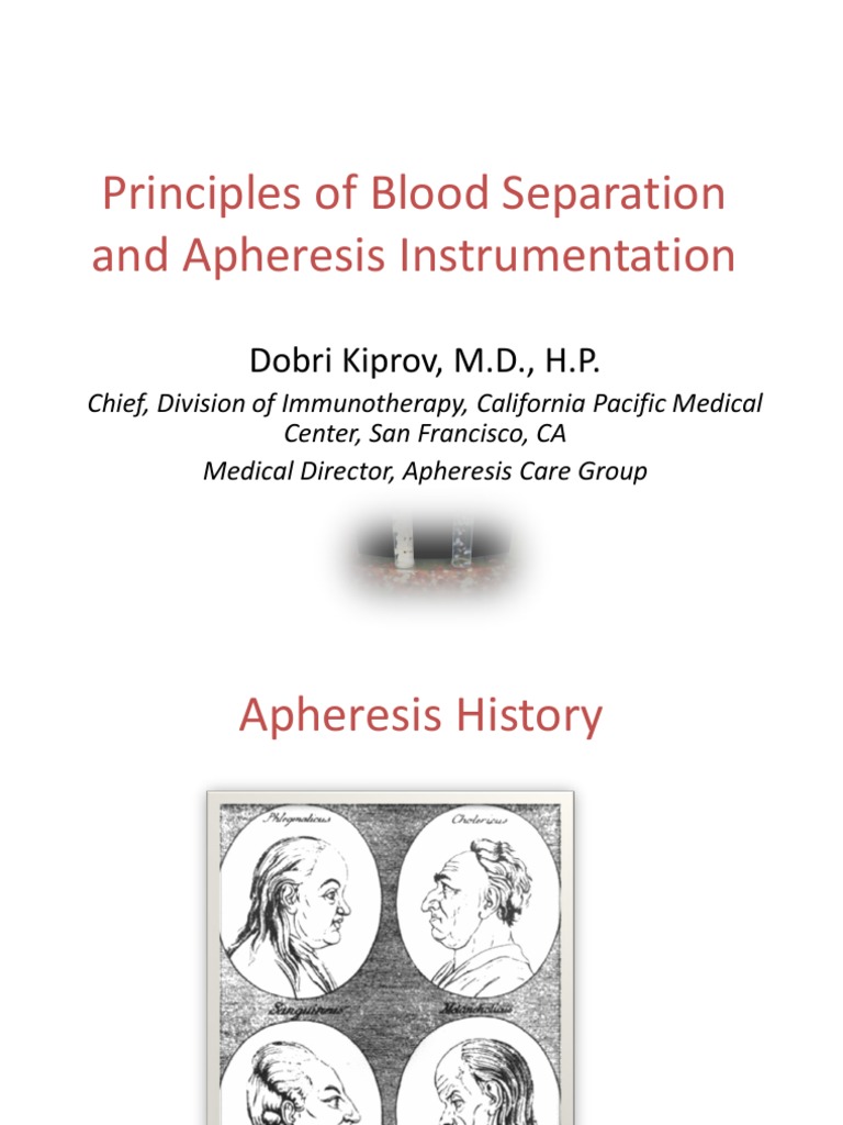 Apheresis Principle | PDF | Medicine | Tissue (Biology)