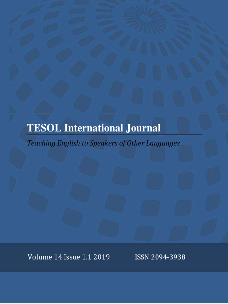 Tesol Journal 2019 | PDF | English As A Second Or Foreign Language ...