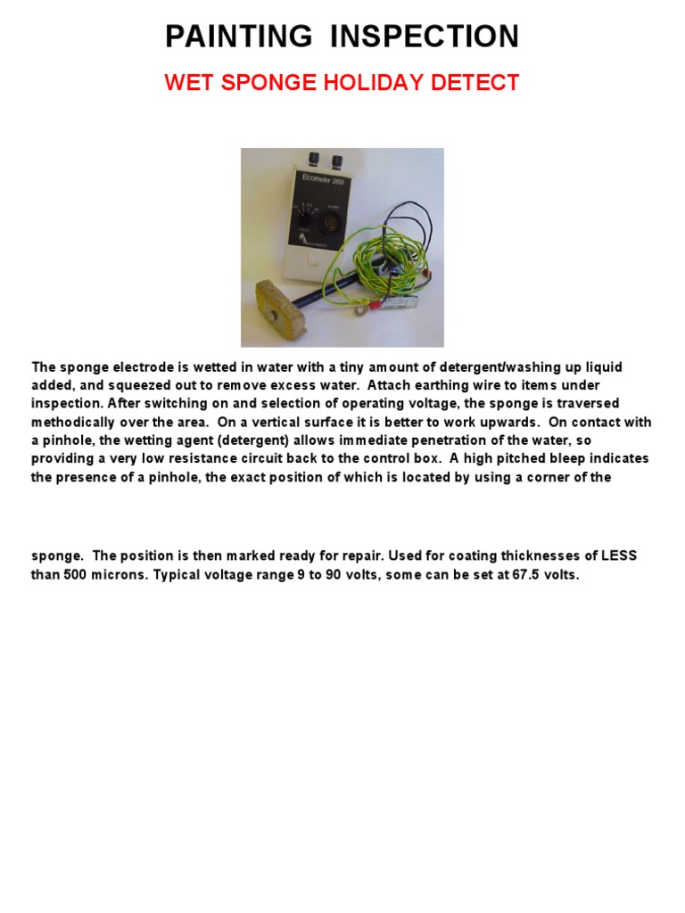 Coating Inspection Holiday Detector | PDF