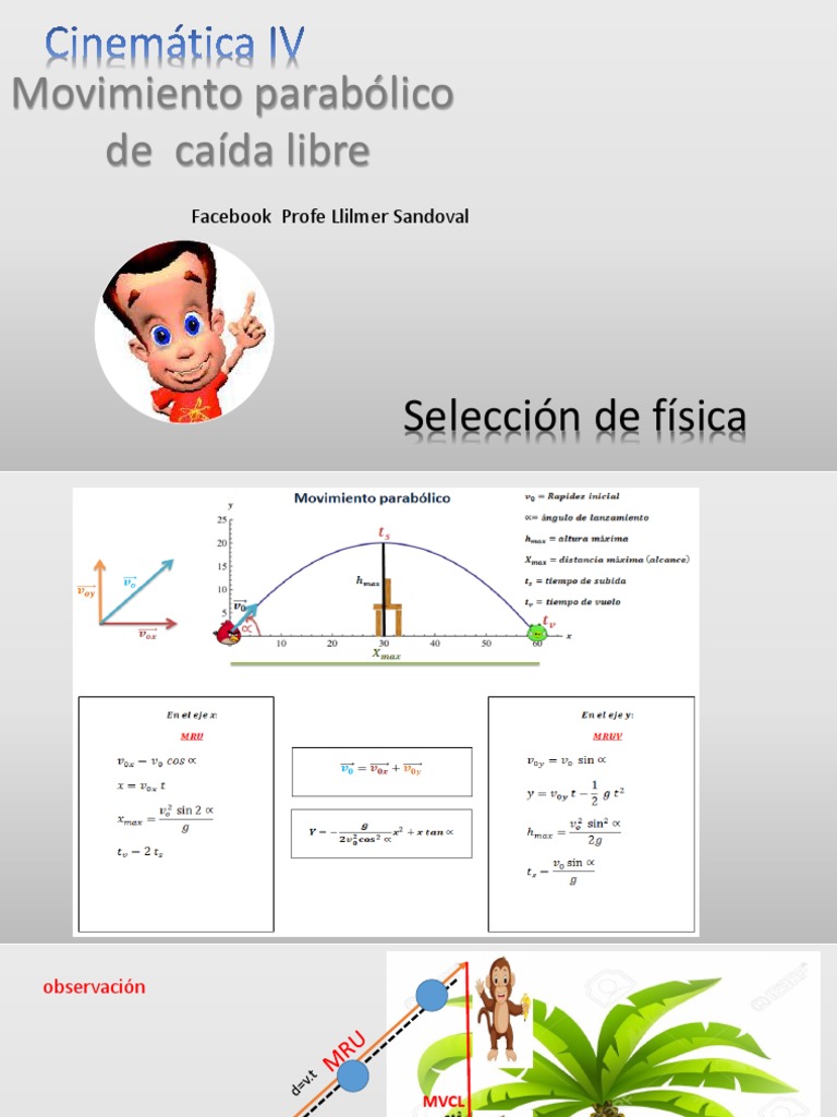 Cinematica IV Movimiento Parabolico de Caida Libre | PDF | Física Aplicada e Interdisciplinaria ...