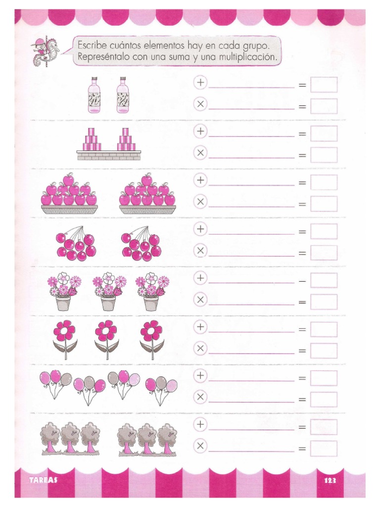 Multiplicación Como Sumas Repetidas 3 | PDF