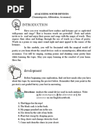 Analyzing Sound Devices in Poetry | PDF | Poetry | Linguistics