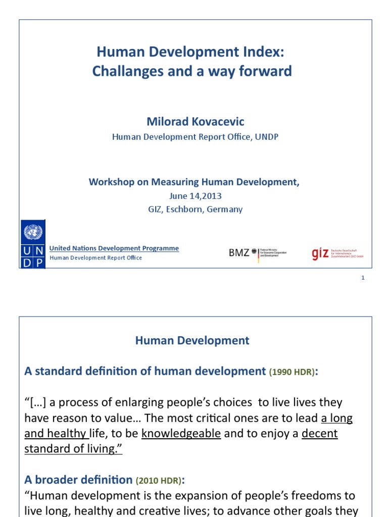 Human Development Index: Challenges Ahead | PDF | Human Development ...