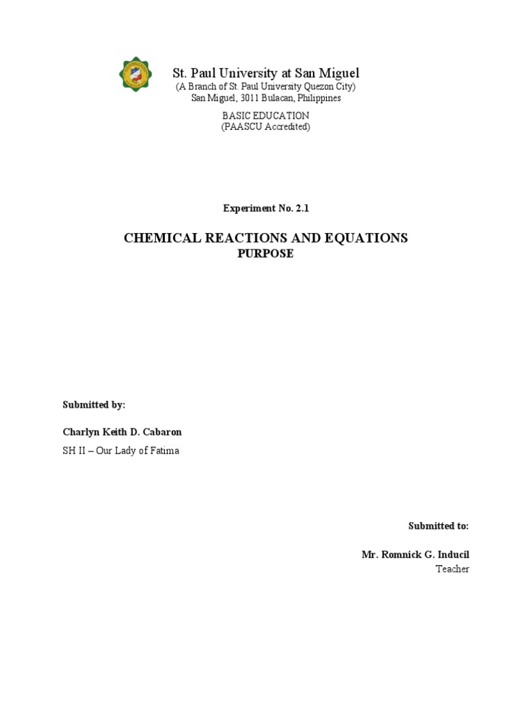 Front Page Lab Report | PDF