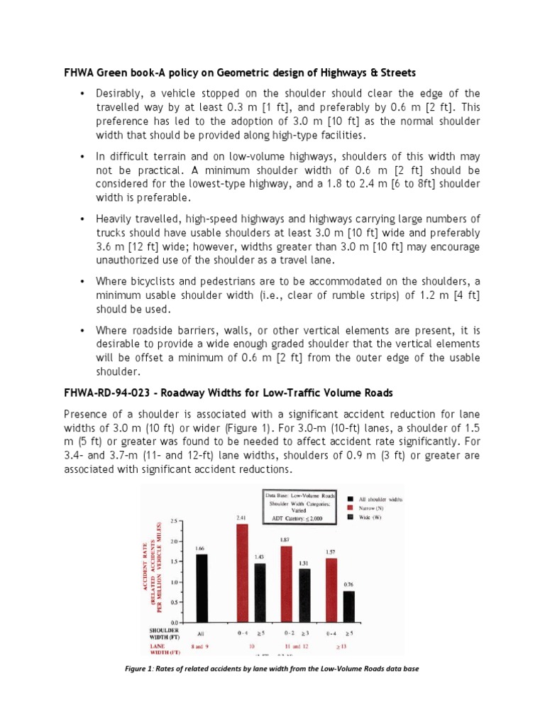 FHWA Green Book-A Policy On Geometric Design of Highways & Streets | PDF
