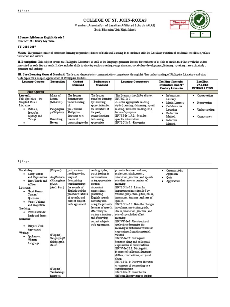 College of St. John-Roxas: Member: Association of Lasallian Affiliated ...