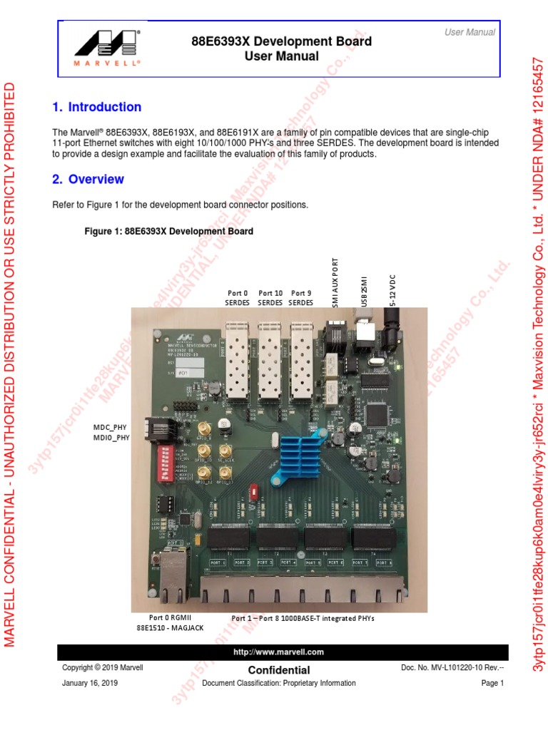 88E6393X Development Board User Manual | PDF | Usb | Computer Engineering