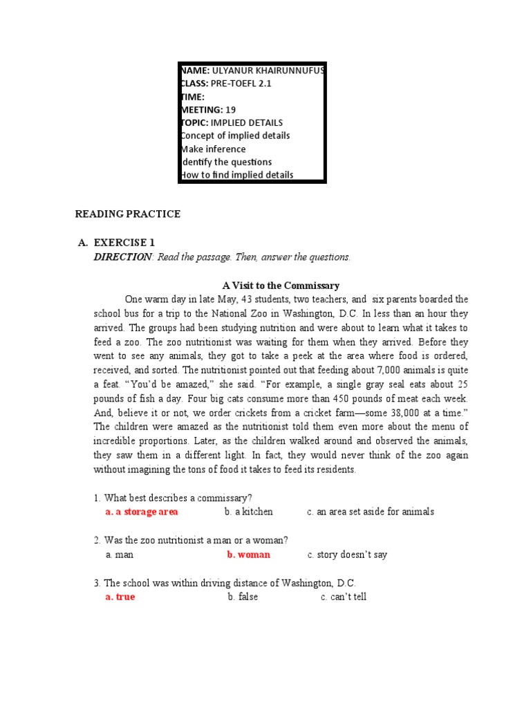 Reading Assignment - Implied Details | PDF | Owl | Paravians